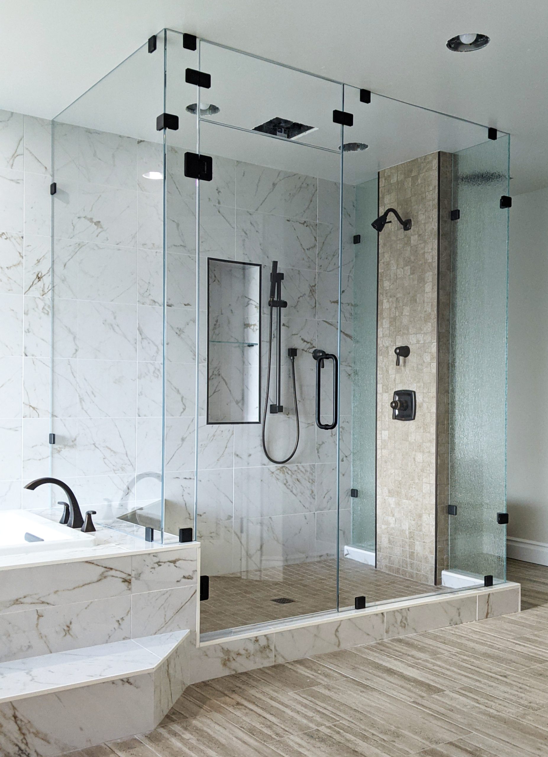 90 Degree Shower Doors - Blizzard Frameless