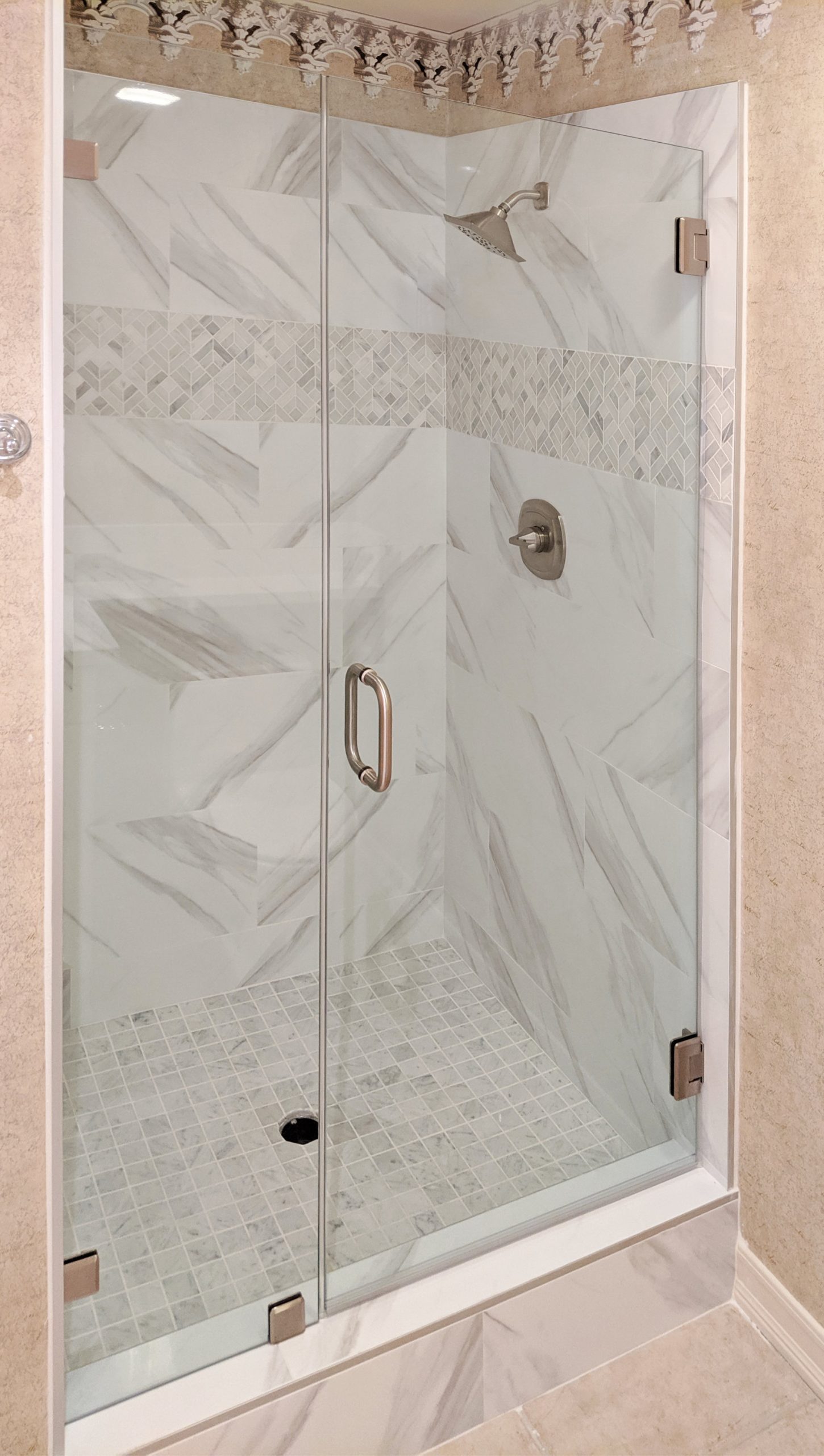 Inline Glass Shower Doors - Blizzard Frameless