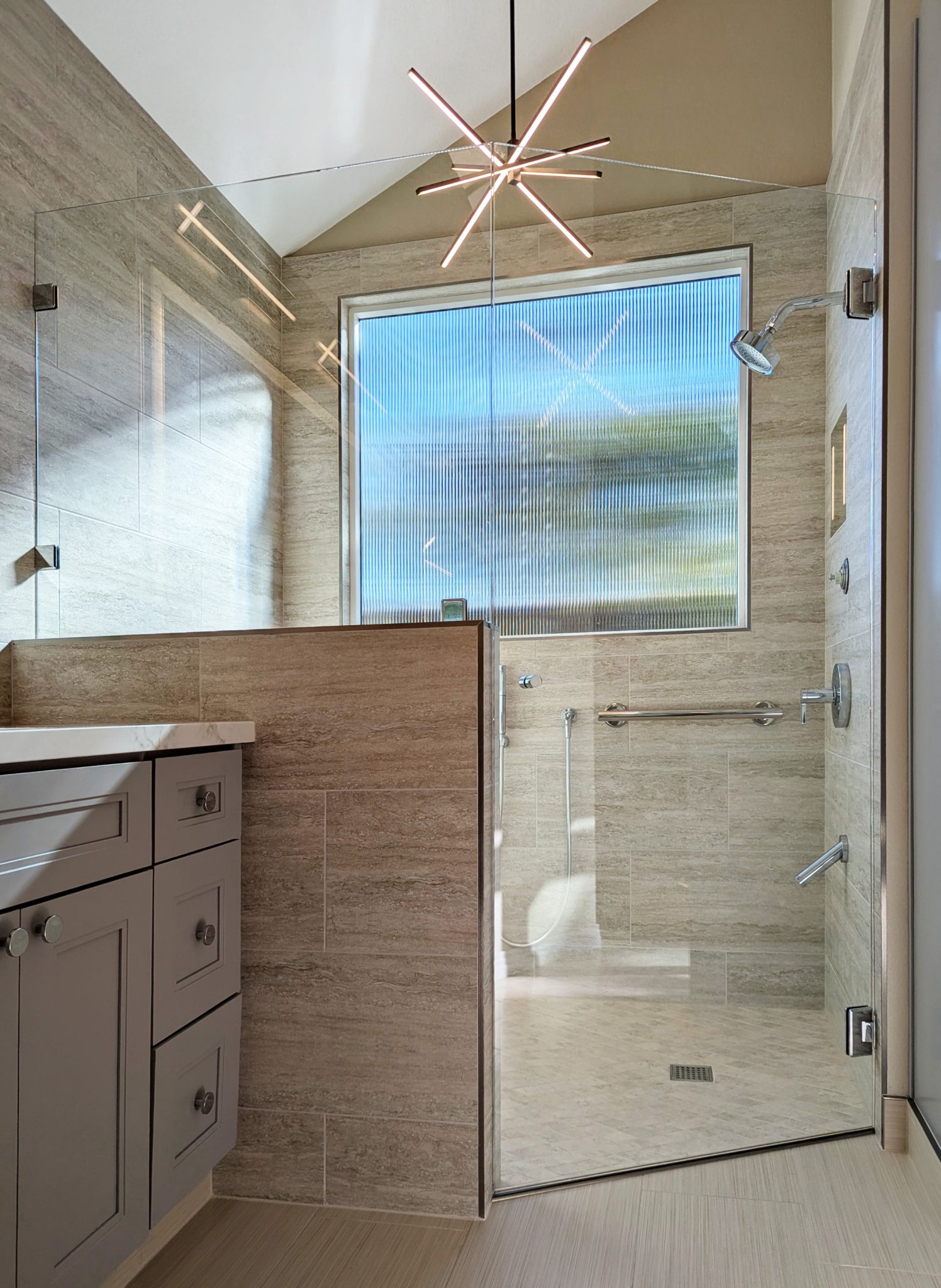 Frameless Shower Enclosures with a Pony Wall - Blizzard Frameless